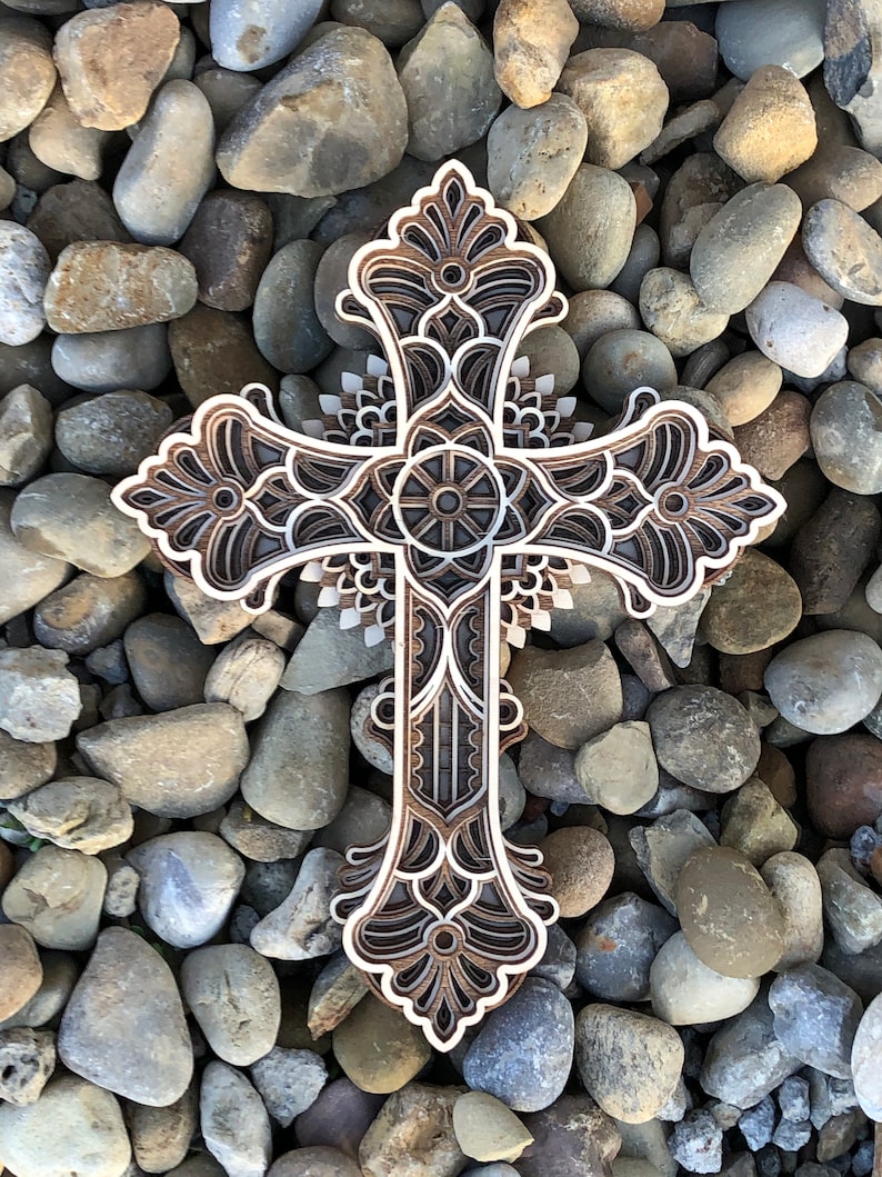 Beautiful 7 Layered Wooden Cross Mandala Wall Hanging 3D - Etsy