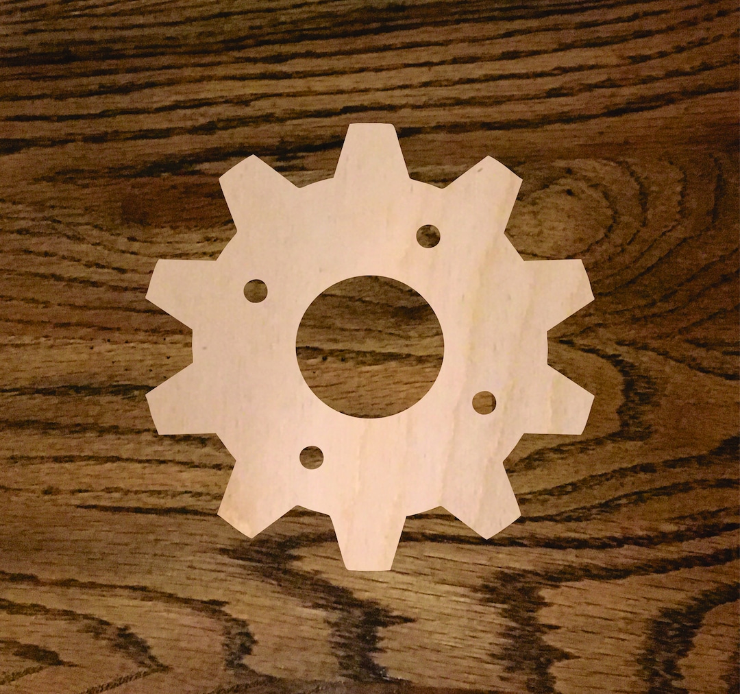 Decorative Gear Wood Cutout, Laser Cut Wood, A029 - Etsy