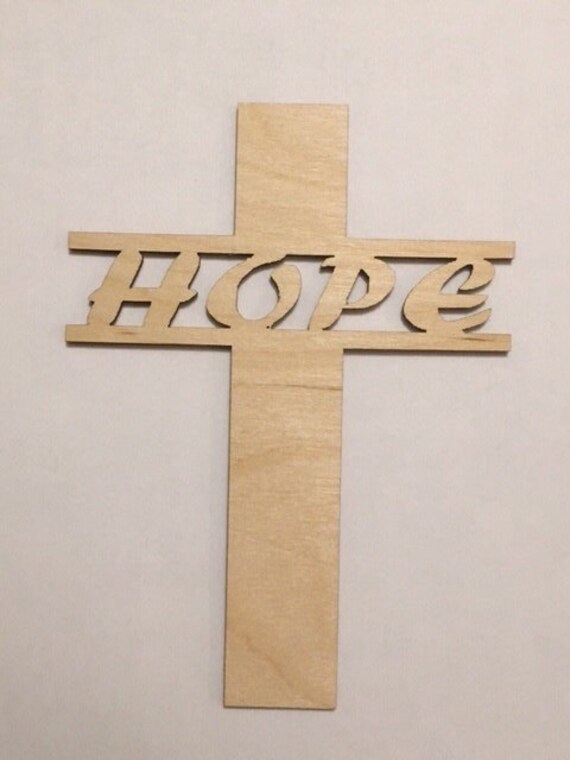 Hope Cross Wooden Cross Laser Cut Cross Home Decor Christmas | Etsy