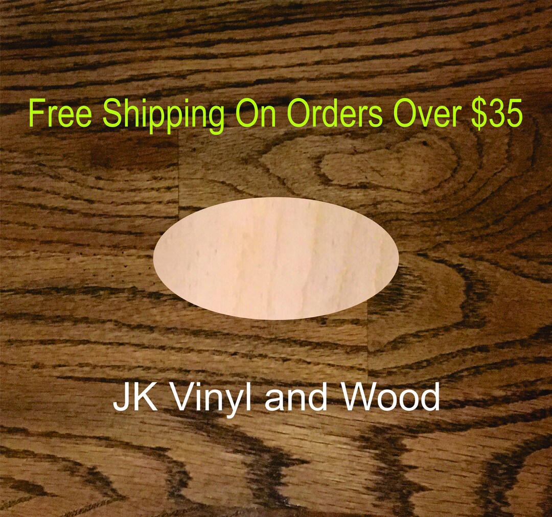 Set of 10 Ovals Wood Shapes, Laser Cut Wood, Home, Multiple Sizes, DIY ...