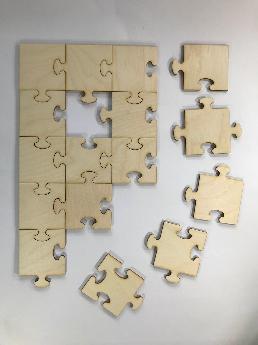 Interlocking Wood Puzzle Pieces, Laser Cut Wood - Etsy