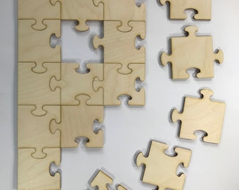 Interlocking Puzzle Pieces Laser Cut Wood A006 | Etsy