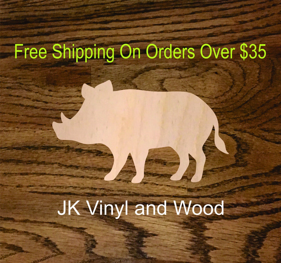 Wooden Boar Cutout, Wild Hog, Laser Cut Wood, A157 - Etsy