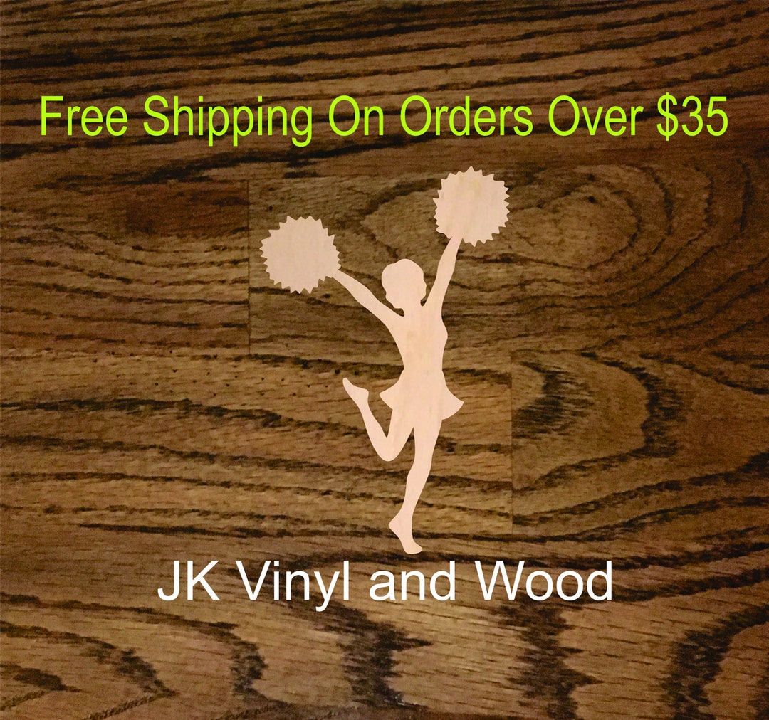Cheerleader Wood Cutout, Laser Cut Wood, Any Size, A229 - Etsy