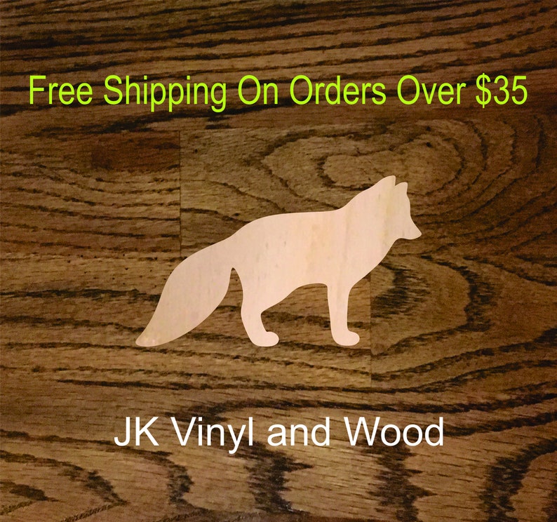 Fox Wood Cutout Arctic Fox Laser Cut Wood. A105 - Etsy