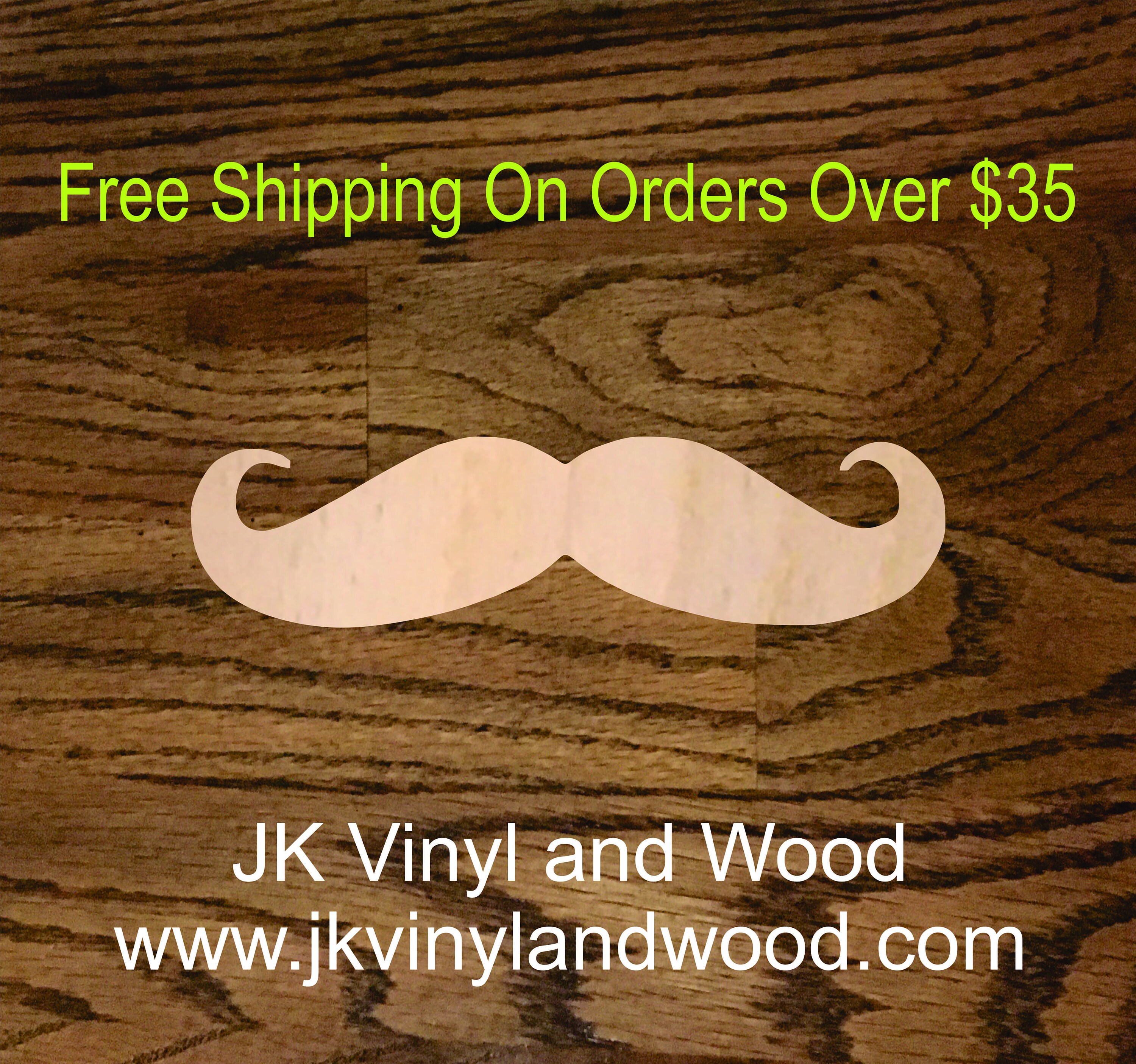 Mustache Wood Cutout Laser Cut Wood A030 - Etsy