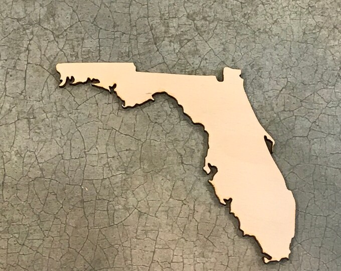 Florida State, FL, Laser Cut Wood, Multiple Thickness, Sizes up to 60 ...
