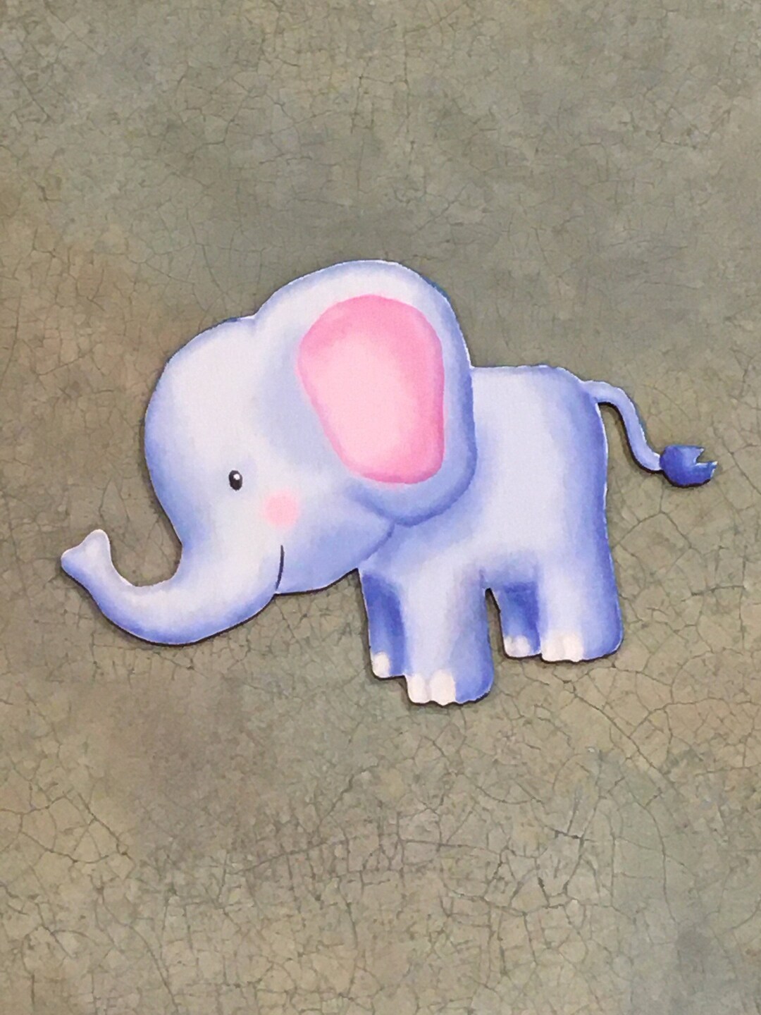 Laser Cut Elephant Wood Shape, Printed Elephant Multiple Thickness ...