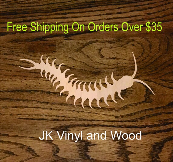 Centipede Cutout Millipede Laser Cut Wood A212 | Etsy