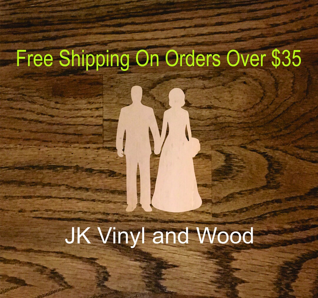 Bride and Groom Wood Shapes, Wedding Day, Laser Cut Wood, A169 - Etsy