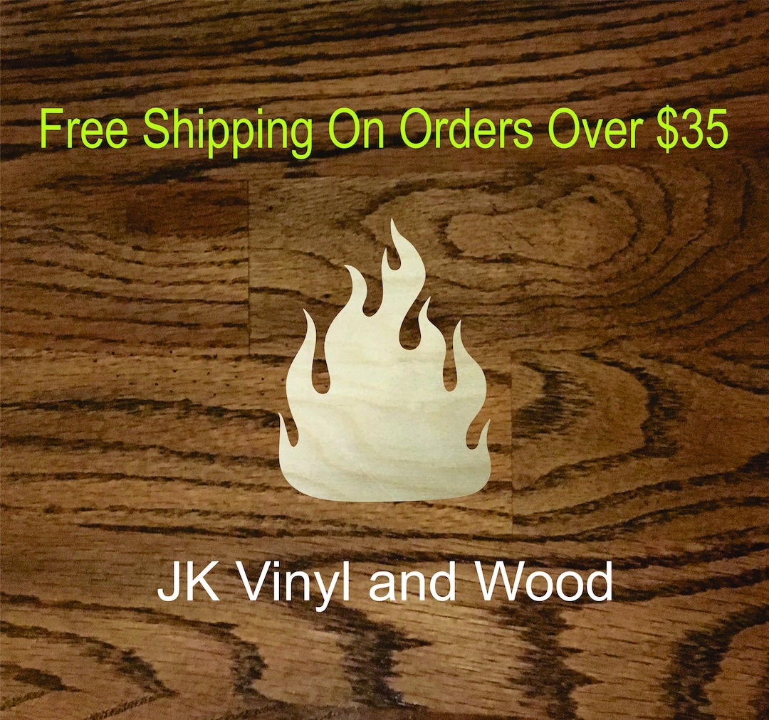 Fire, Flames Laser Cut Wood, Multiple Thickness, Sizes up to 4-5 Feet ...