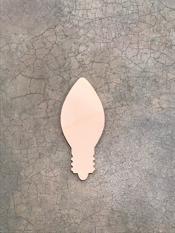 Christmas Light Bulb Laser Cut Wood Crafting Supplies | Etsy