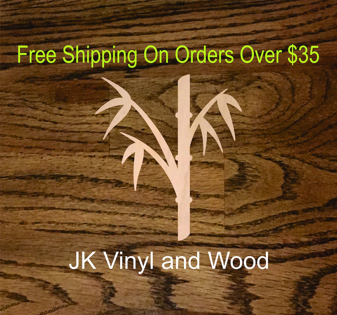 Wooden Bamboo Cutout, Laser Cut Wood, A119 - Etsy