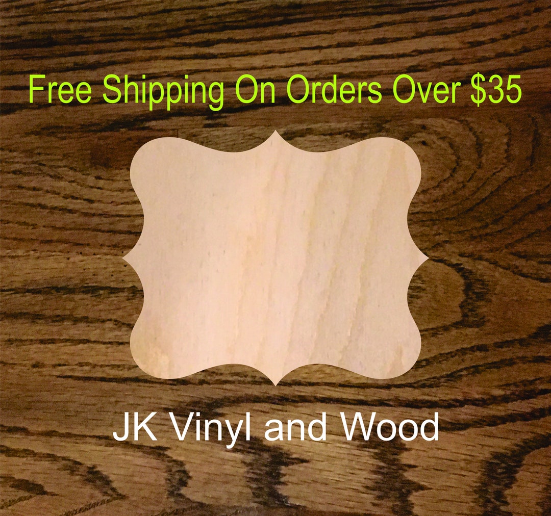 Rectangular Frame Board Wood Cutout, Laser Cut Wood, Crafting Supply ...