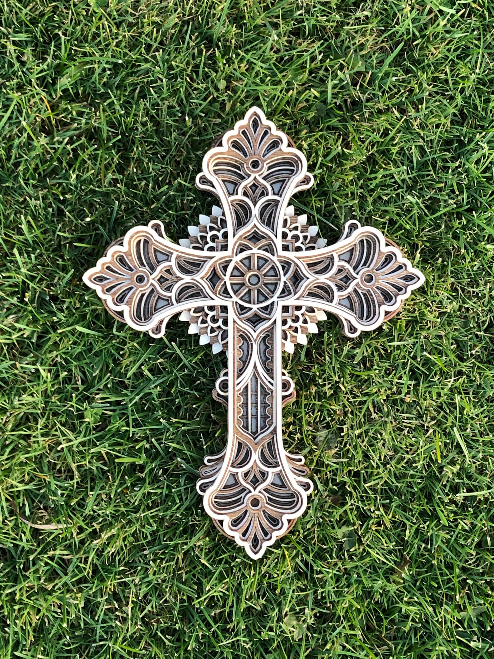 Beautiful 7 Layered Wooden Cross Mandala Wall Hanging 3D - Etsy