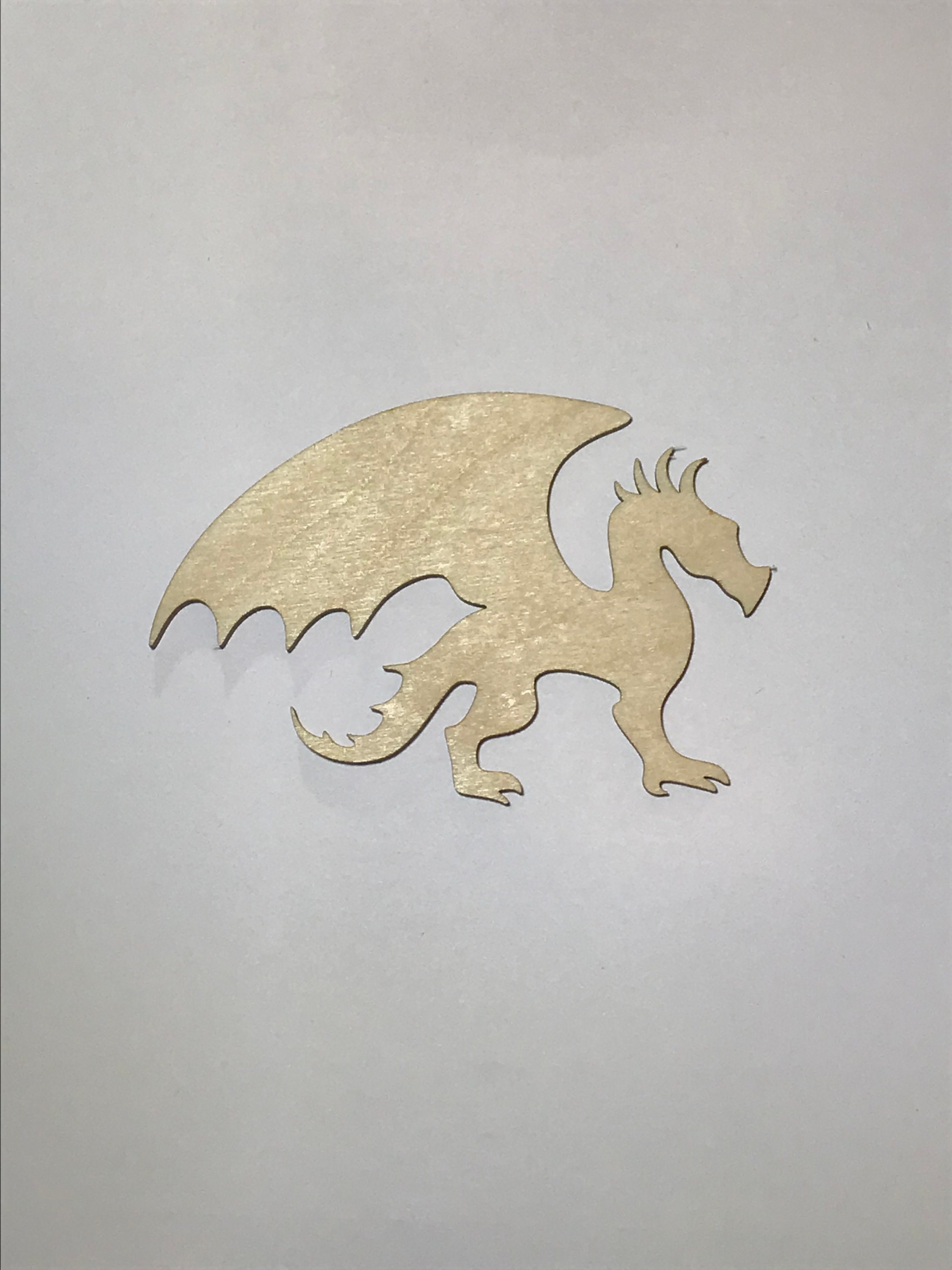 Dragón, Madera cortada por láser, Espesor múltiple, Tamaños de hasta 60 ...