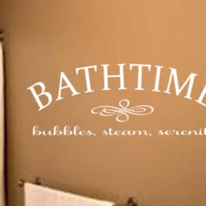 Bathtime Bubbles Steam Serenity Vinyl Decal Wall Decal - Etsy