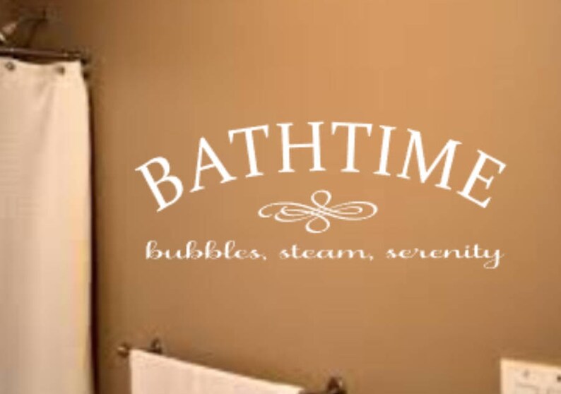 Bathtime Bubbles Steam Serenity Vinyl Decal Wall Decal - Etsy