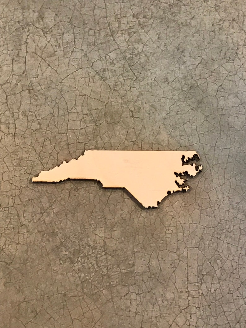 North Carolina, NC, Laser Cut Wood, Multiple Thickness, Sizes up to 60 ...