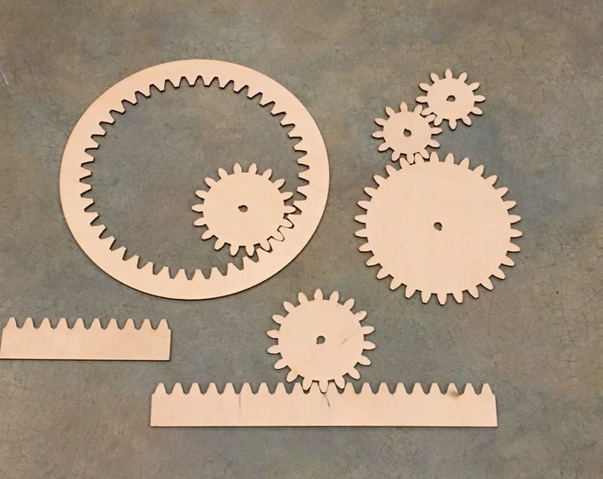 Interchangeable Wooden Gears, Ring Gear, Gear Rack, Laser Cut Wood - Etsy