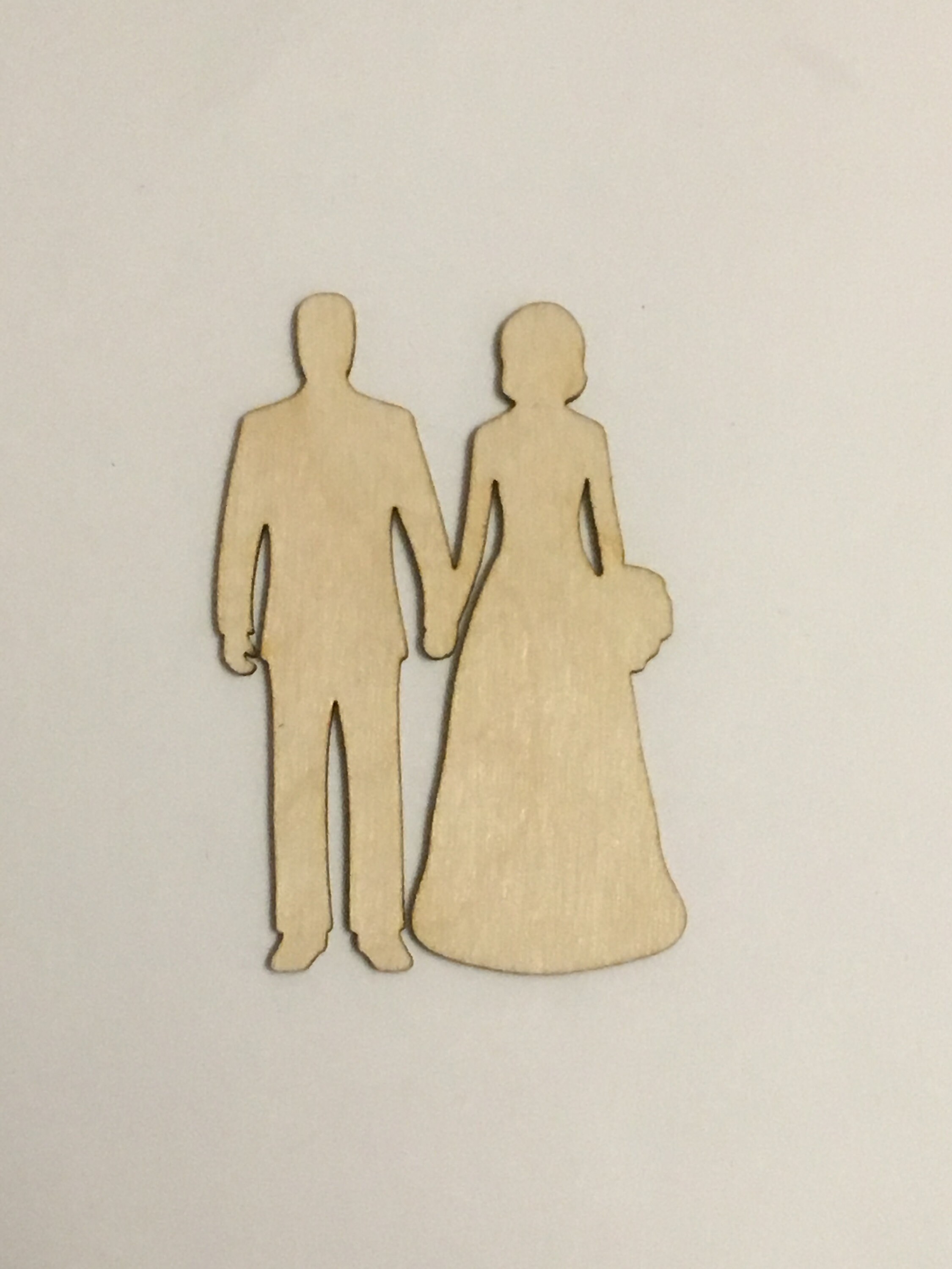 Bride and Groom Wood Shapes Wedding Day Laser Cut Wood A169 - Etsy