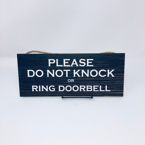 Do Not Knock Sign - Etsy