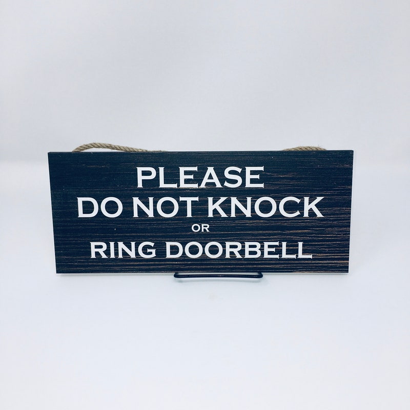 Do Not Knock Sign - Etsy