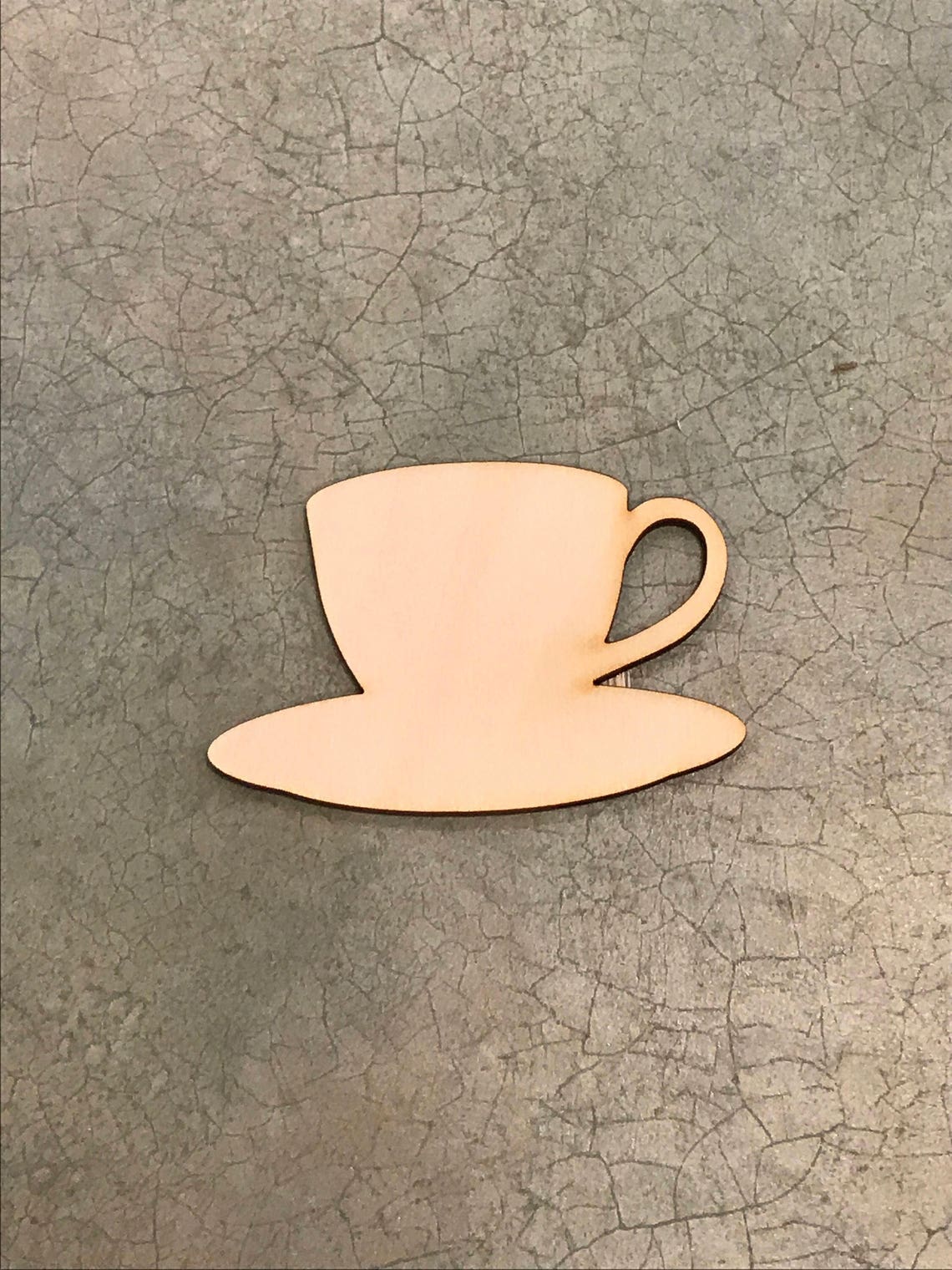 Laser Cut Cup and Saucer, up to 20", Multiple Thickness, Unfinished ...