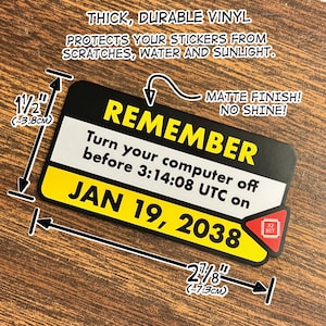 2038 Bug 2038 Y2038 32-bit Overflow Computer Sticker - Etsy