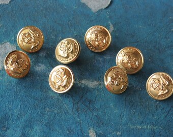 Navy Gold Button - Etsy