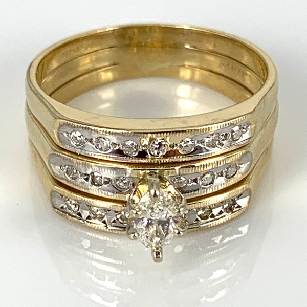 Wedding Rings 3 Rings Together - Etsy