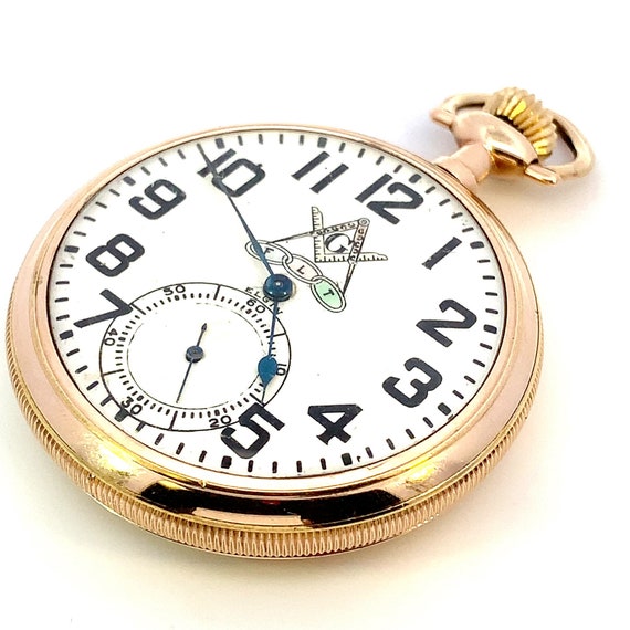 Vintage pocket watch Masonic pocket watch Elgin gold … - Gem