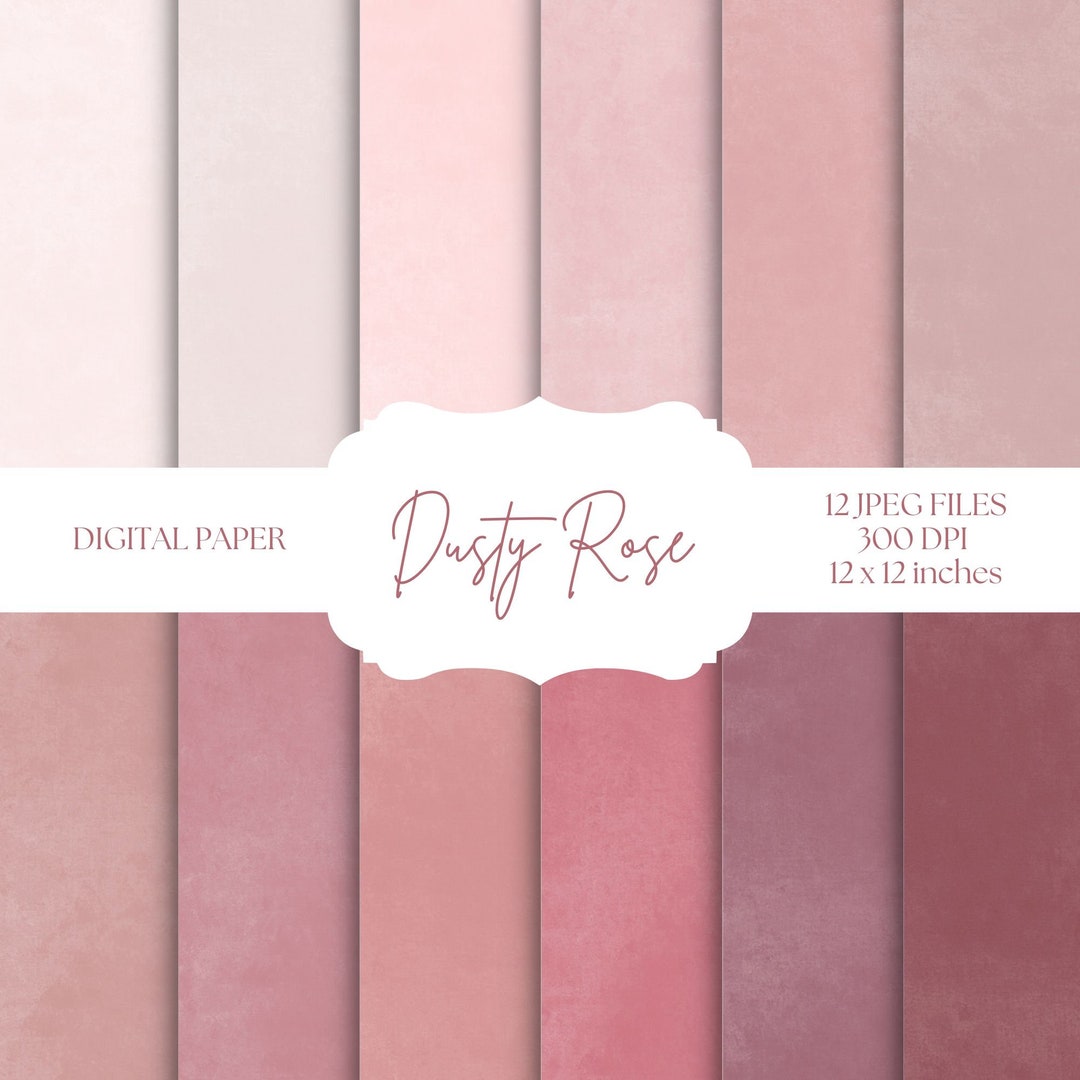 Pink Digital Paper, Blush Backgrounds, Mauve Textures, Printable ...
