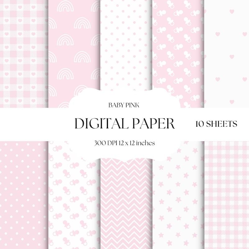 Pink Digital Paper - Etsy