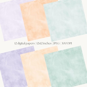 Pastel Watercolor Digital Paper, Printable Scrapbook Paper, Watercolor ...