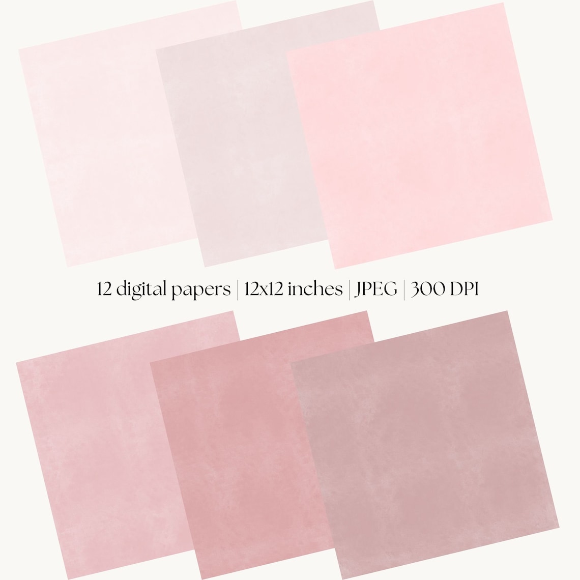 Pink Digital Paper, Blush Backgrounds, Mauve Textures, Printable ...