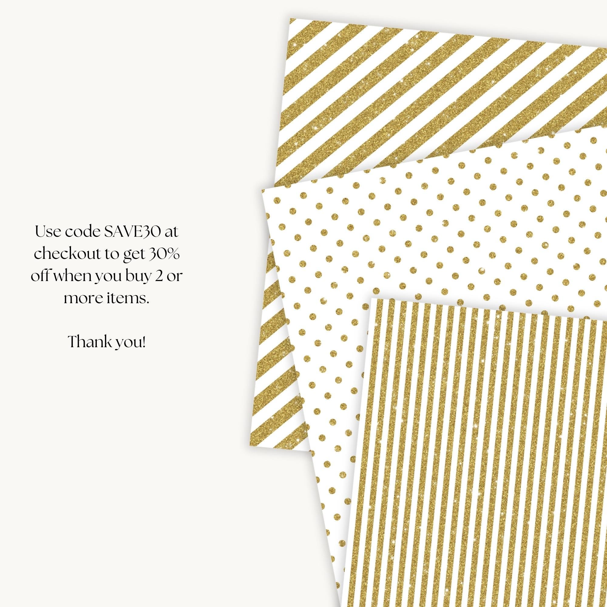 Gold Digital Paper, Glitter Backgrounds, Sparkly Patterns, White and ...