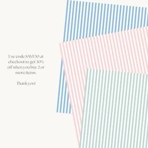 Stripes Digital Paper, Pastel Color Backgrounds, Striped Scrapbook ...