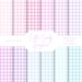 Pastel Gingham Digital Paper, Pink, Purple, Blue, Cotton Candy ...