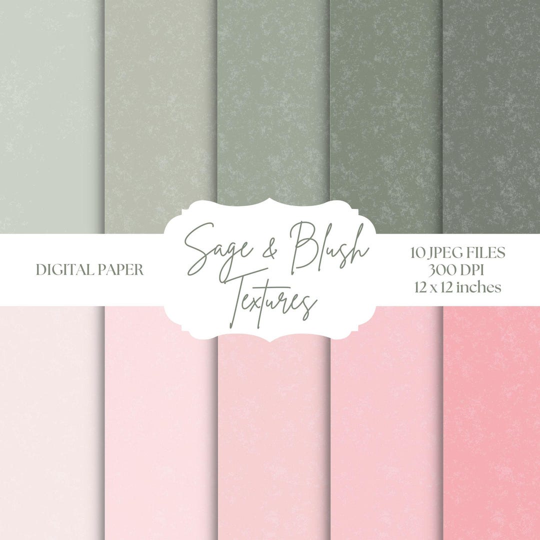 Pink and Green Digital Paper, Green Backgrounds, Pink Textures ...