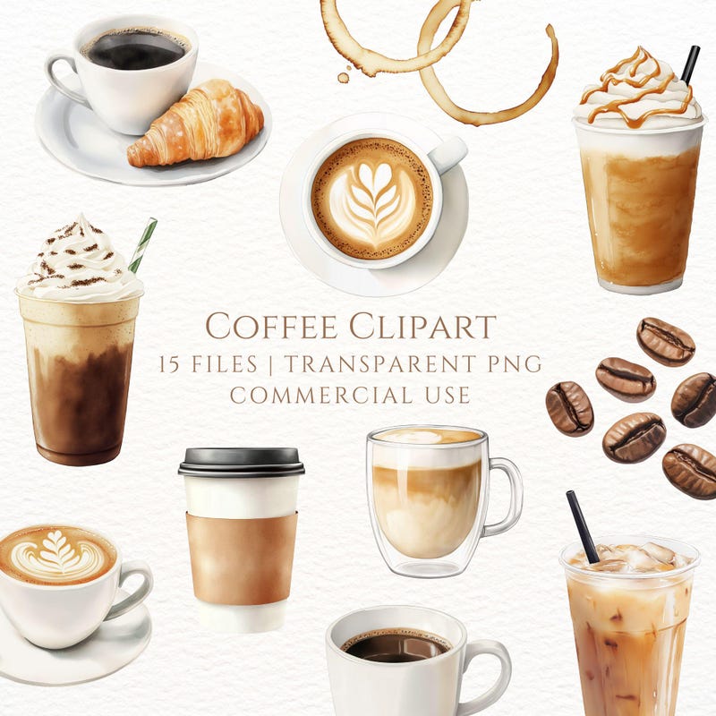 Coffee Watercolor Card - Etsy