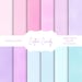 Pastel Pink, Purple, Blue Digital Paper, Cotton Candy Backgrounds ...