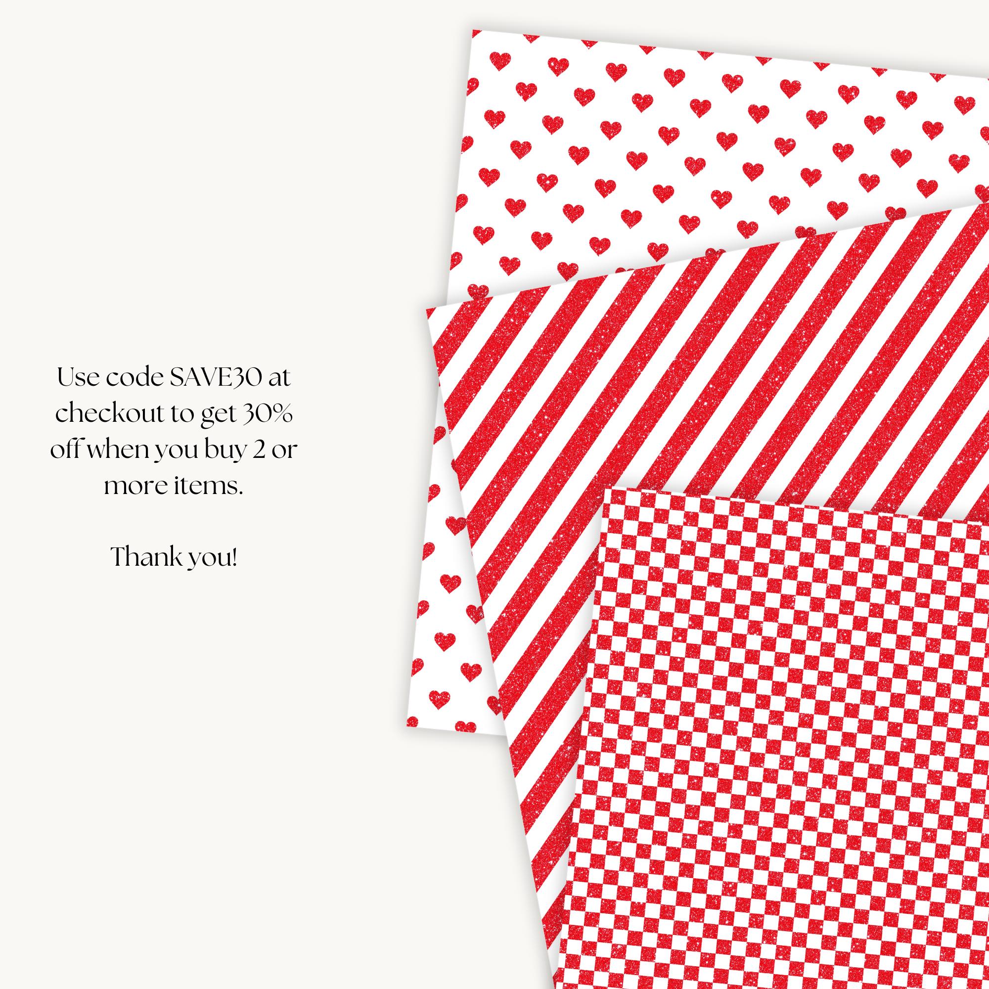 Red Digital Paper, Glitter Backgrounds, Red and White Patterns, Sparkle ...