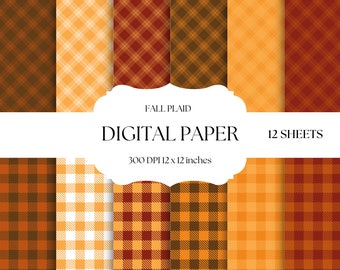 Golden Thanksgiving Digital Paper Seamless Autumn Patterns - Etsy