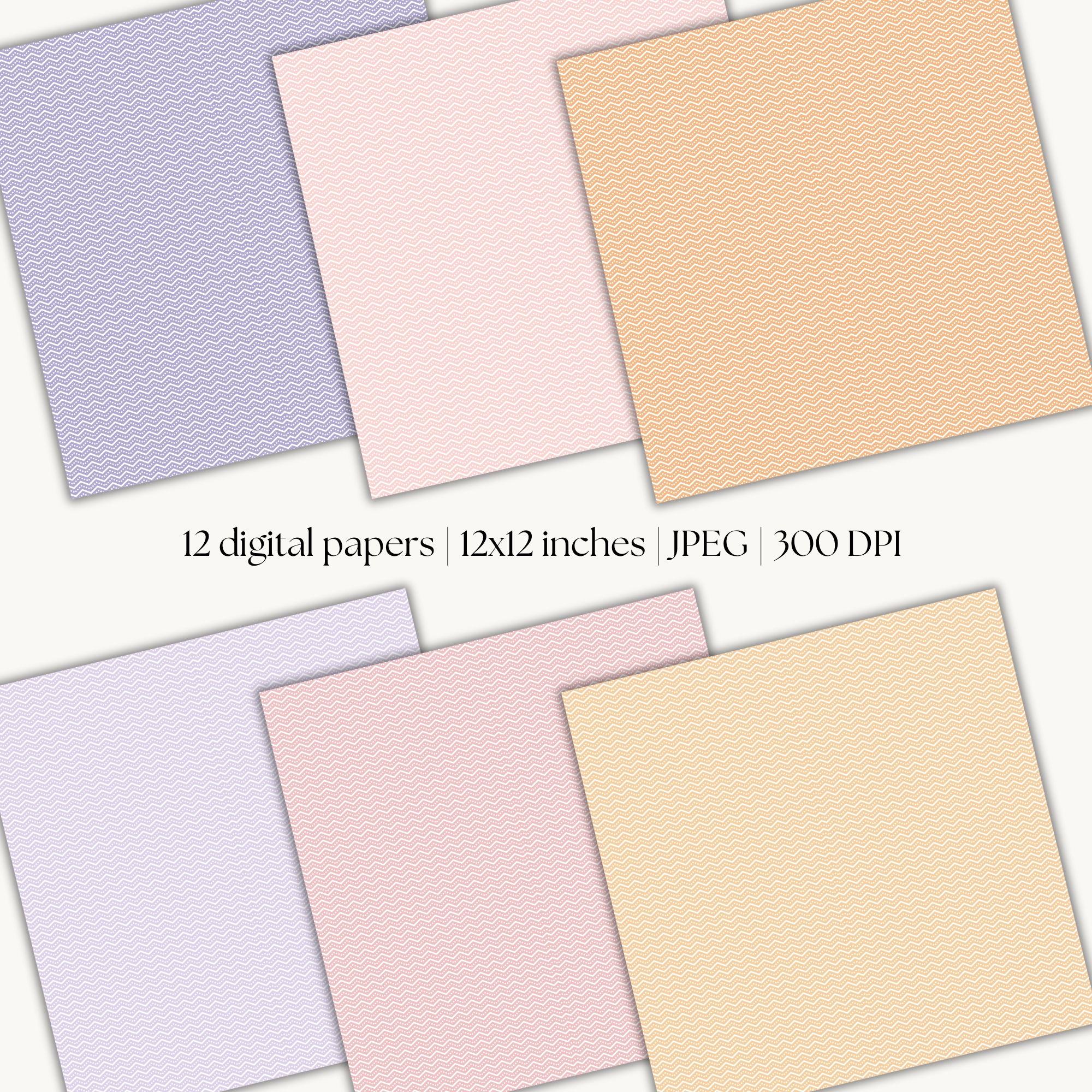 Pastel Chevron Digital Paper, Polka Dots Patterns, Pink Backgrounds ...