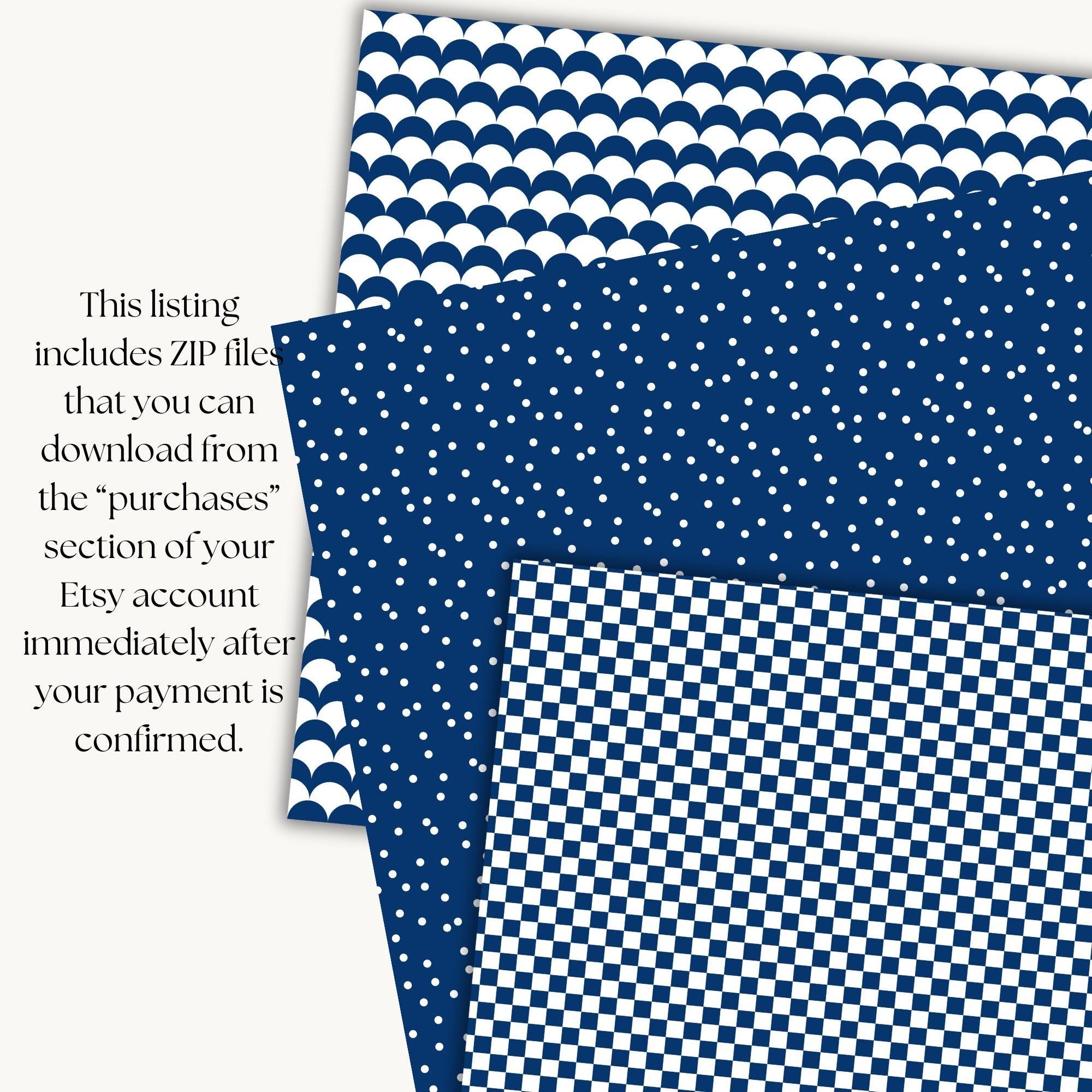 Navy Blue Digital Paper, Navy Backgrounds, Seamless Patterns, Stripes ...