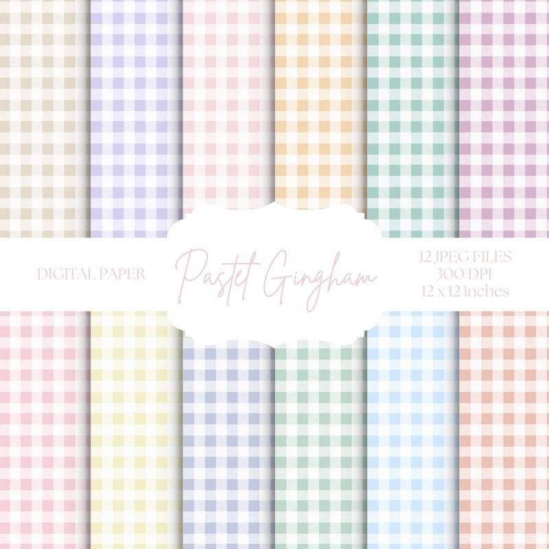 Gingham Paper - Etsy