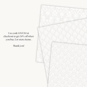 White Wedding Digital Paper, Damask Backgrounds, Seamless Patterns ...