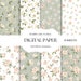 Shabby Chic Floral Digital Paper, Green and White Flower Patterns, Sage ...