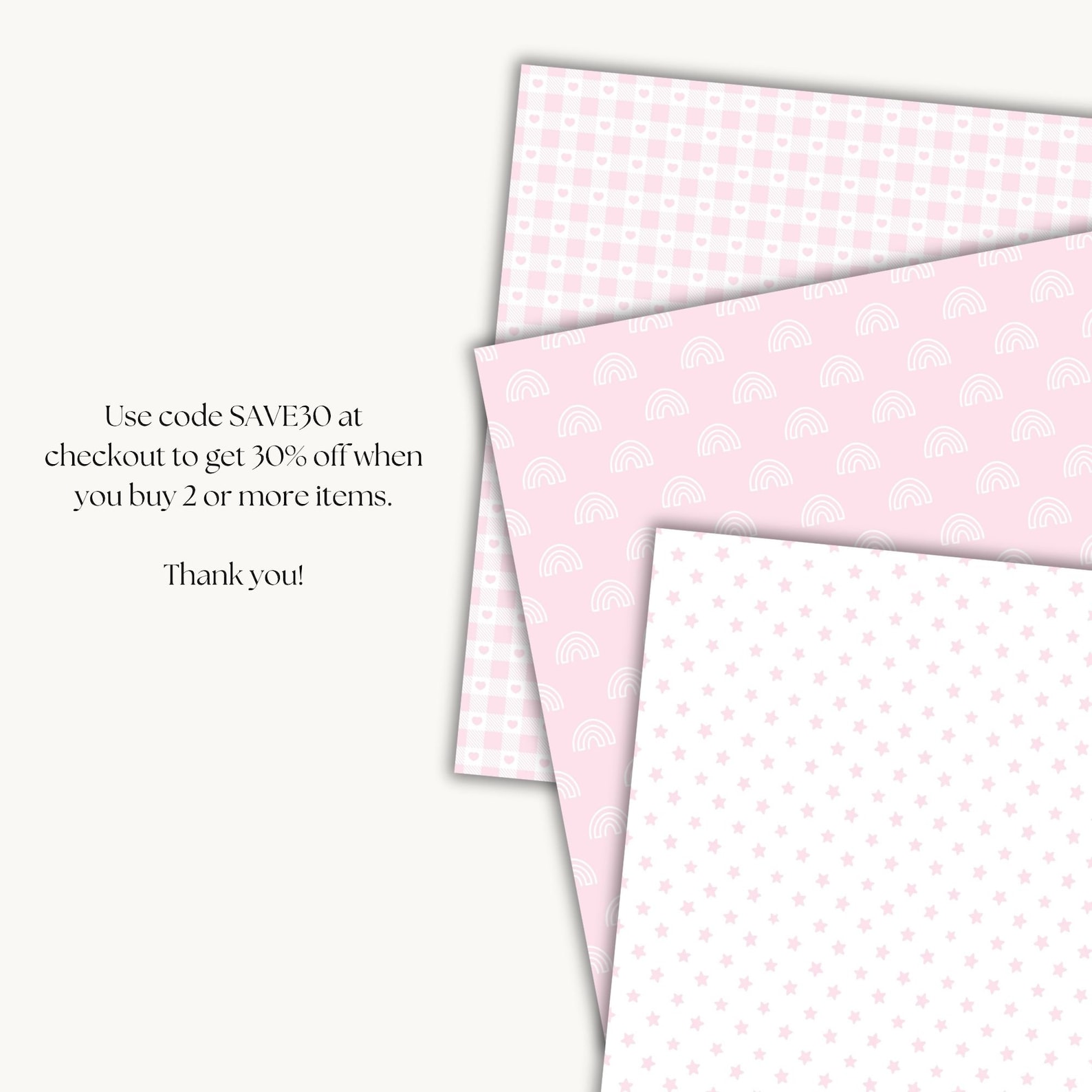 Baby Pink Digital Paper, Gingham Seamless Patterns, Baby Shower ...